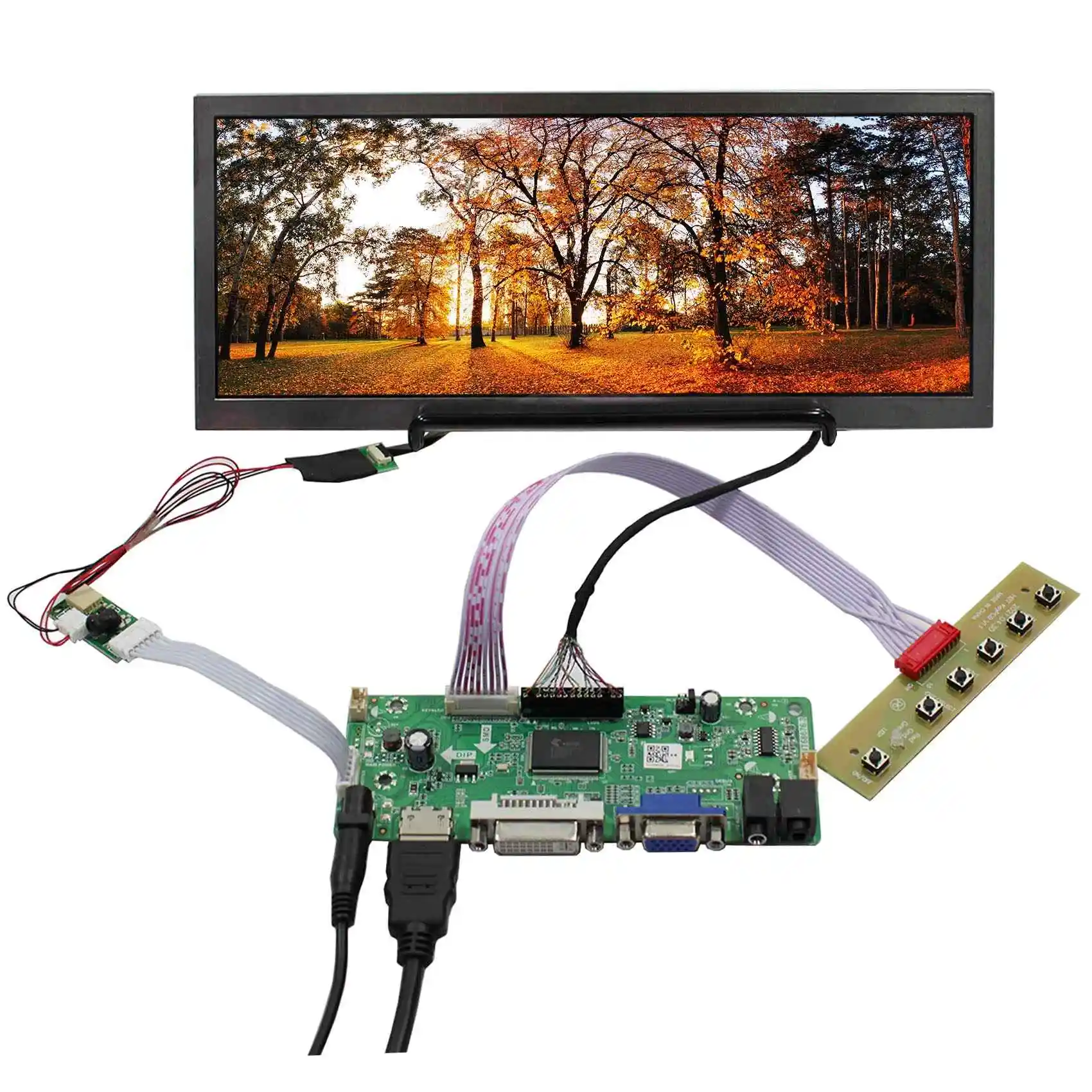 Dvi Vga 50pin Lcd Controller Board Hd Mi Bar Display Screen Outdoor 10 ...