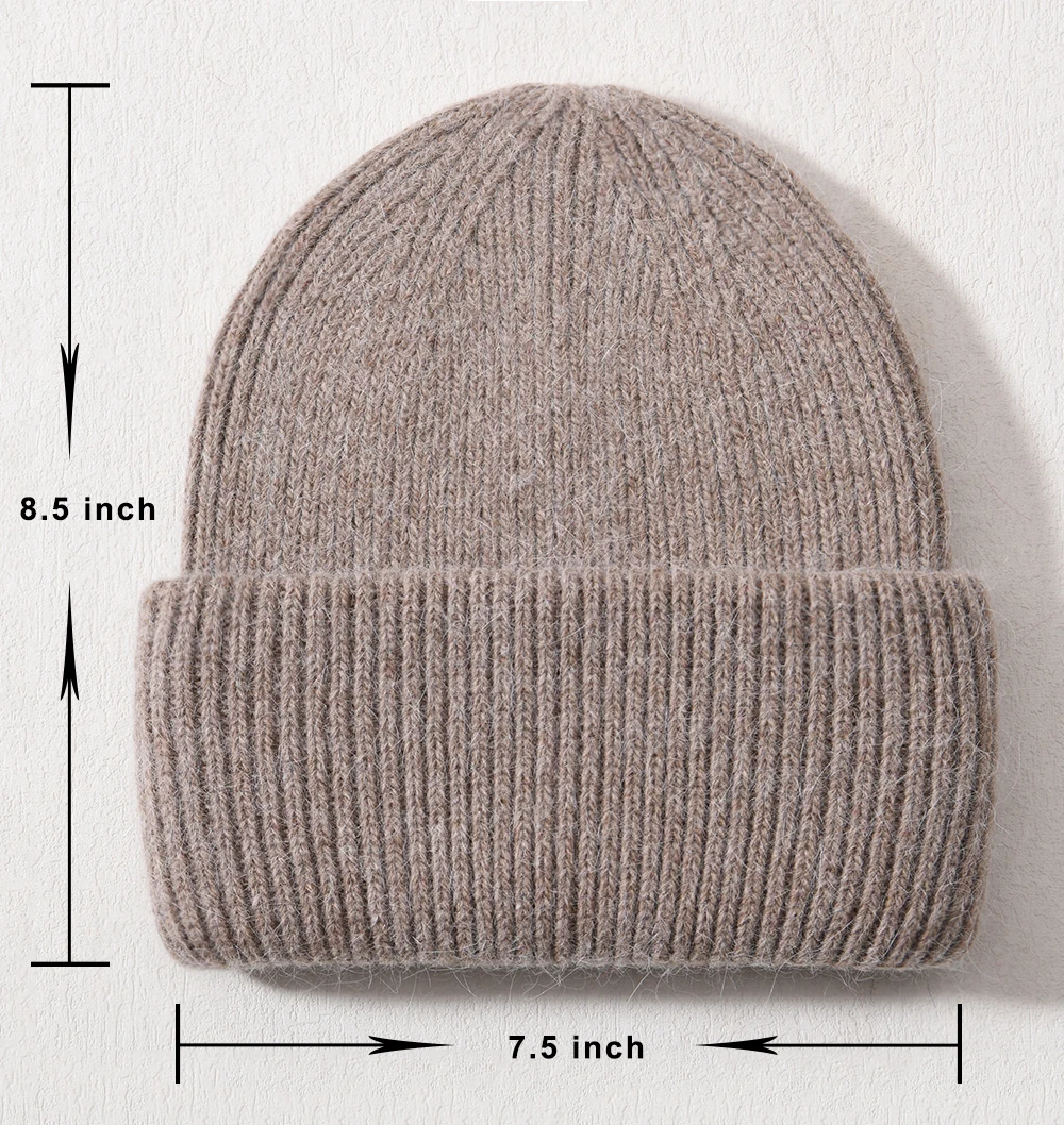 Warm and Stylish Outdoor Double Flap Angora Beanie Hats