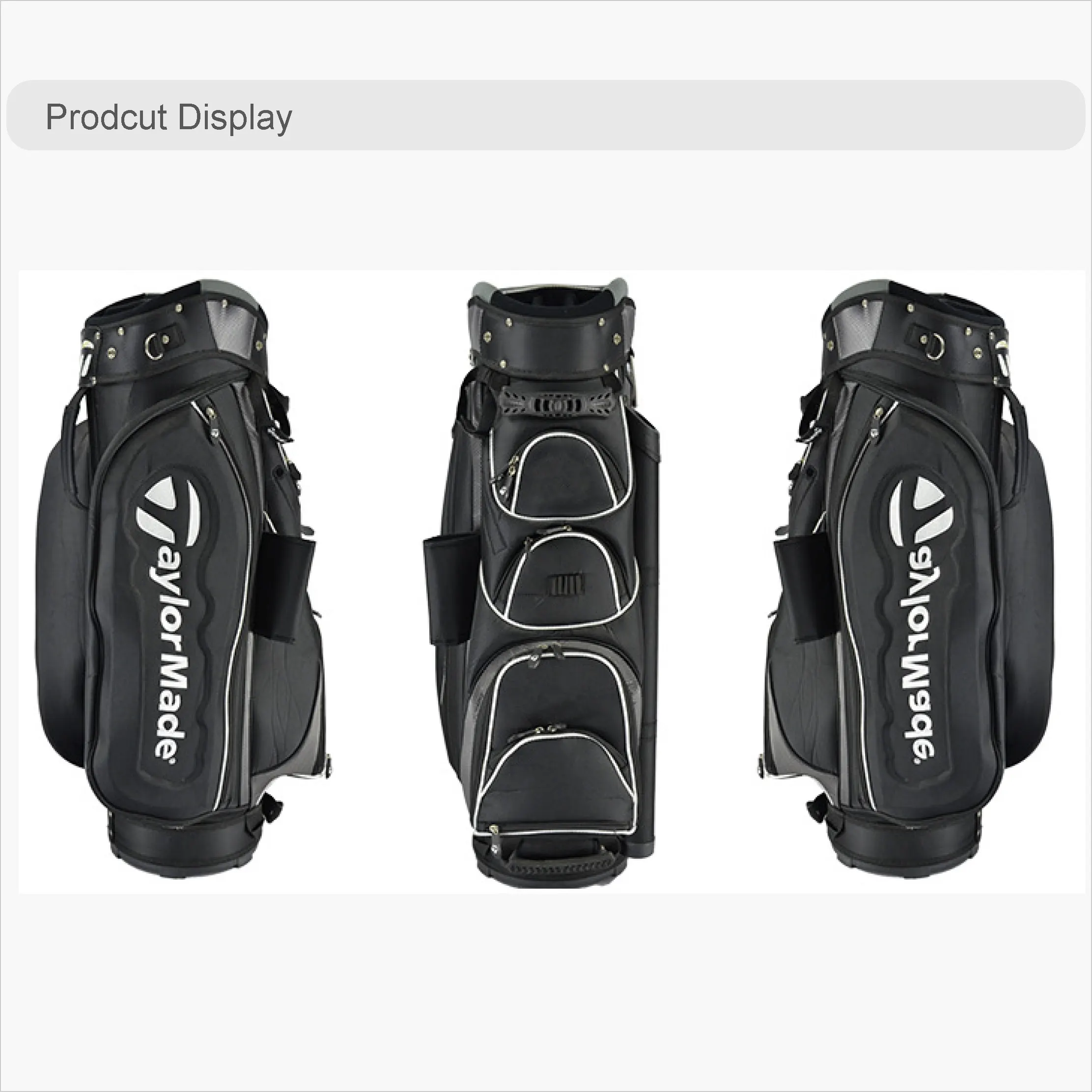 Oem Custom Logo Cart Bag Golf Stand Bag By Manufacture Poly Nylon Pu ...