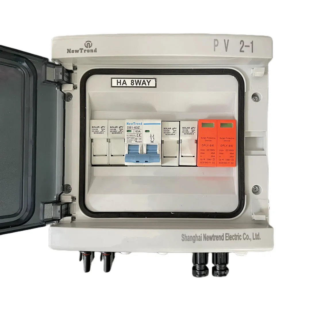 2 String 2 in 1 out 2 out 500V 1000V DC IP65 Waterproof Solar ...