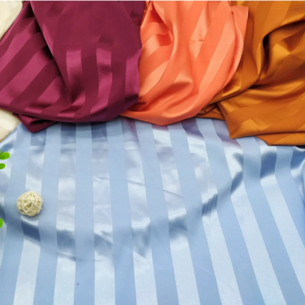 Outdoor Cool Clothing Wide Striped Satin Jacquard Fabric Elastic ...
