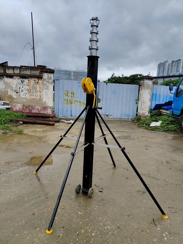 Telescopic Pole Retractable Portable Aluminum Manual Winch Telescopic ...