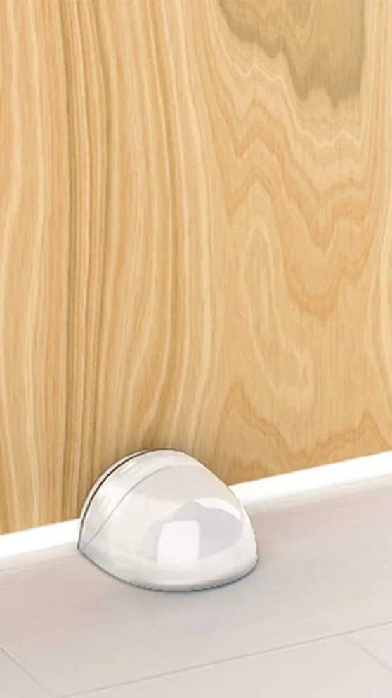 Clear Acrylic Door Stopper Rubber Knob Self Adhesive Hidden Wall Buffer ...