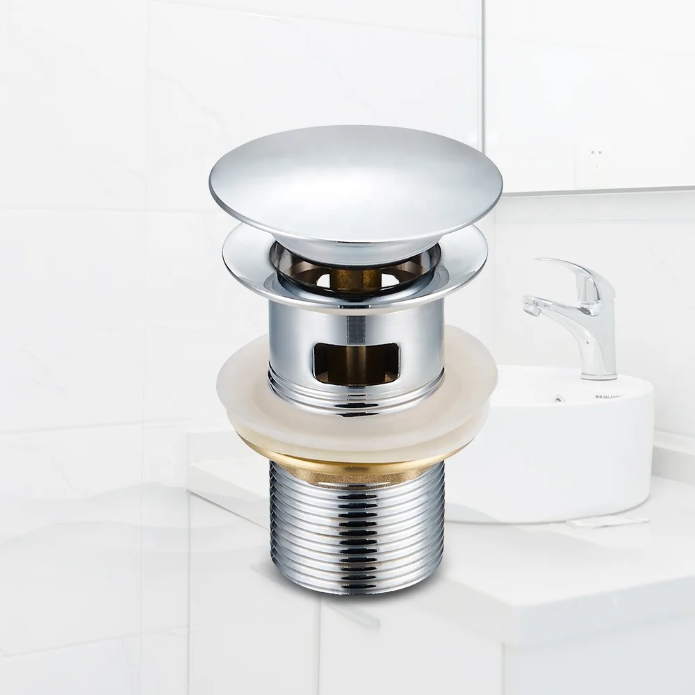 Hot Selling Stainless Steel Push Down Pop-up Basin Drain With Big Cover ...