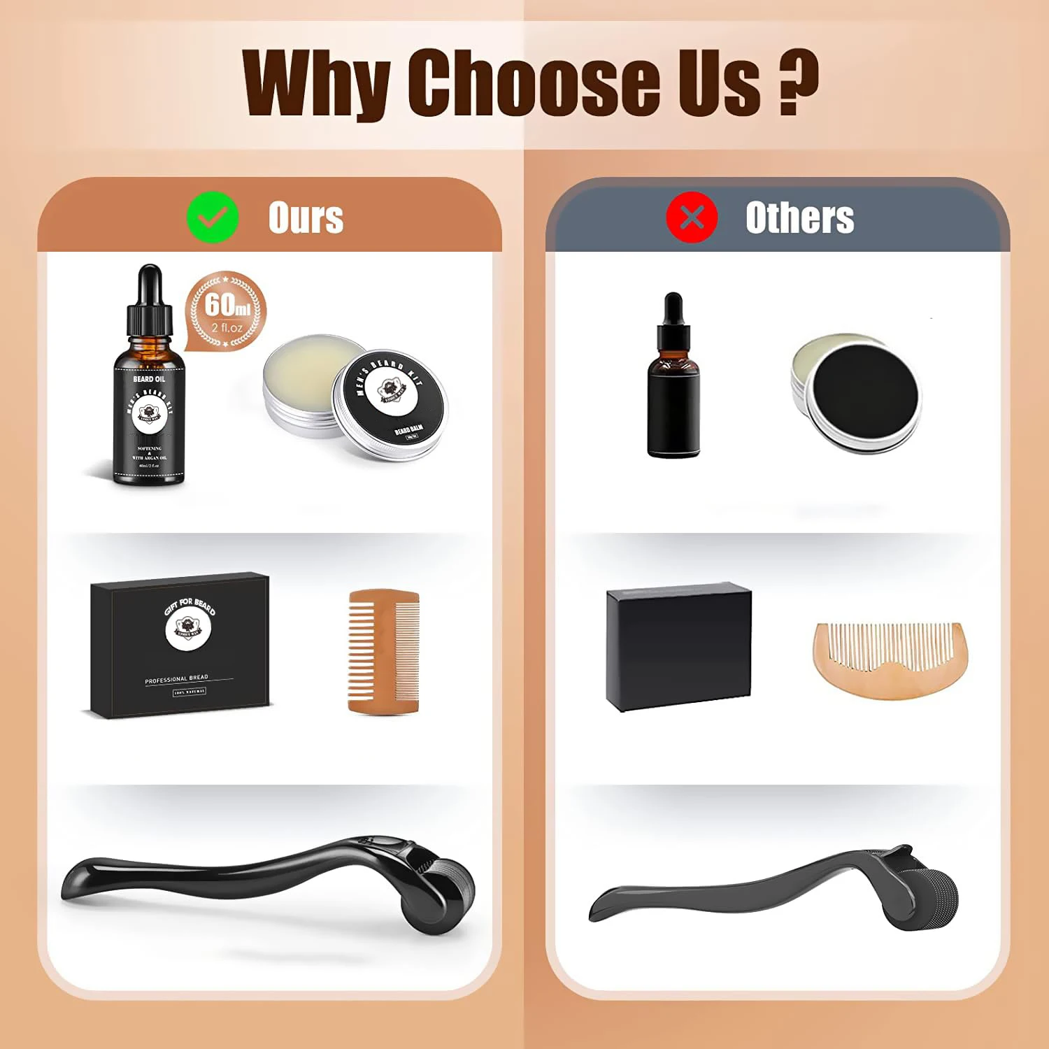 Hot Selling Nature Organic Beard Growth Oil Private Label Scalp Roller ...