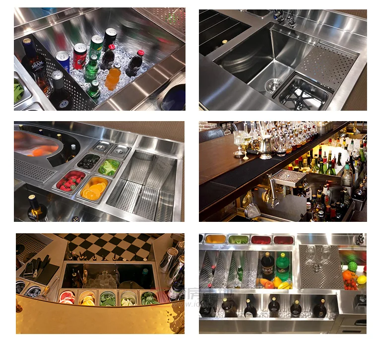 Factory Customized Bar Counter Design Stainless Steel Restaurant ...