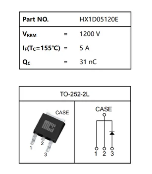 Hx1d05120e Macrocoresemi Sic Schottky Diode To 252 2l Vrrm 1200 V If(tc ...