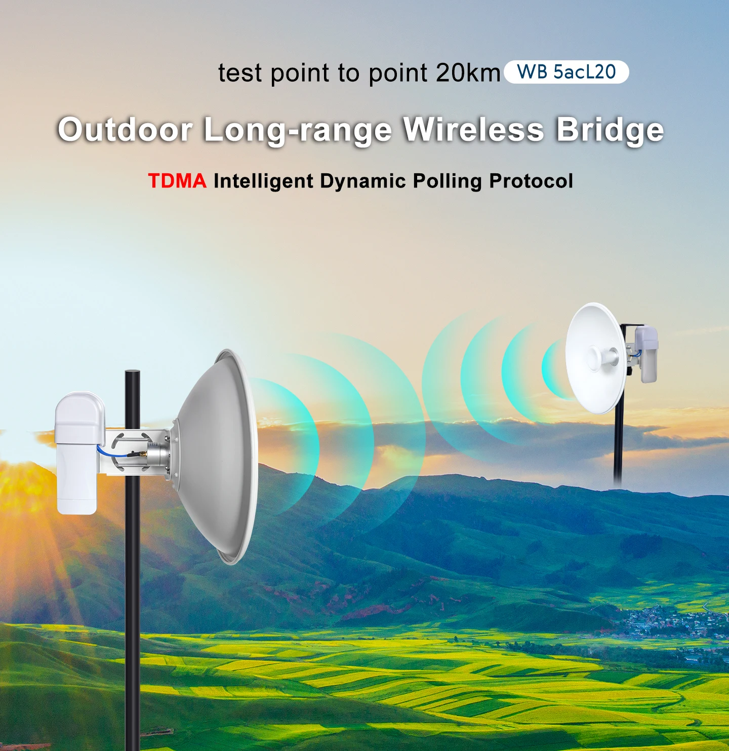 Oem 20km Cpe Wifi Bridge 29dbi Antenna 11ac Wave2 900mbps Wifi Extender ...