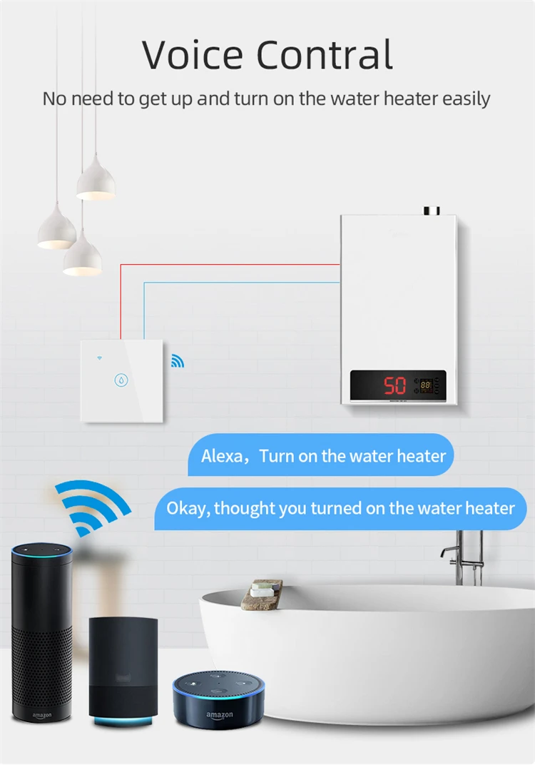 Homekit 20A Smart Touch Switch for Boiler Water Heater Timer