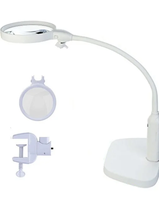 2 In 1 Desktop Magnifier Led Desk Lamp With 8x Or 10x Lens Bright Light ...