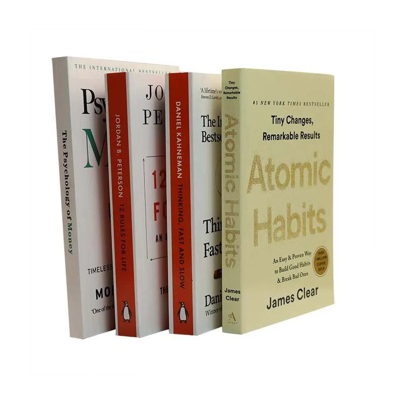 Books Printing Novel Rich Dad Poor Dad Atomic Habits 12 Rules Of Life ...