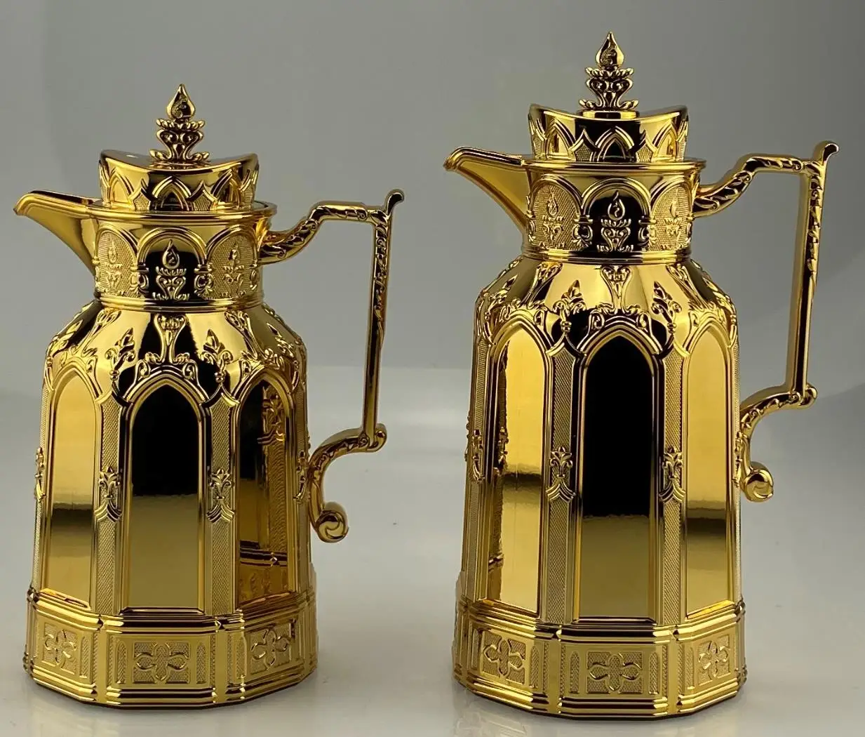 Custom Arabic Luxury Gold Dalllah Tea Set Vacuum Flask Coffee and ...