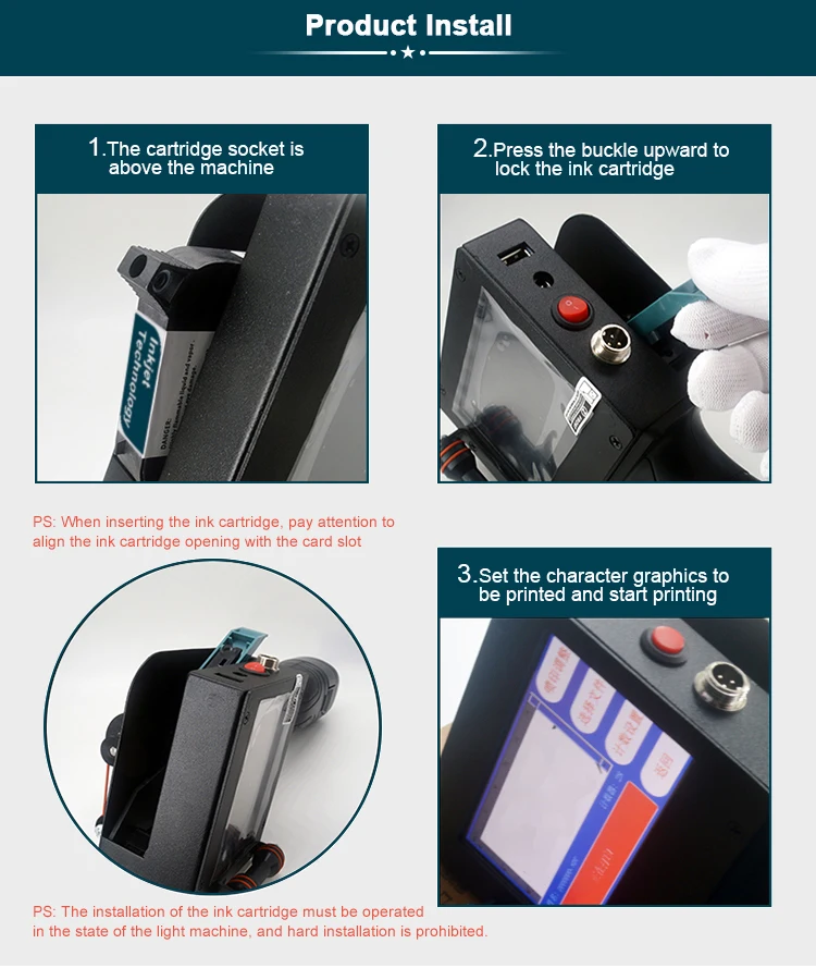 12.7mm 25.4mm TIJ Ink Cartridge - High Productivity Printing