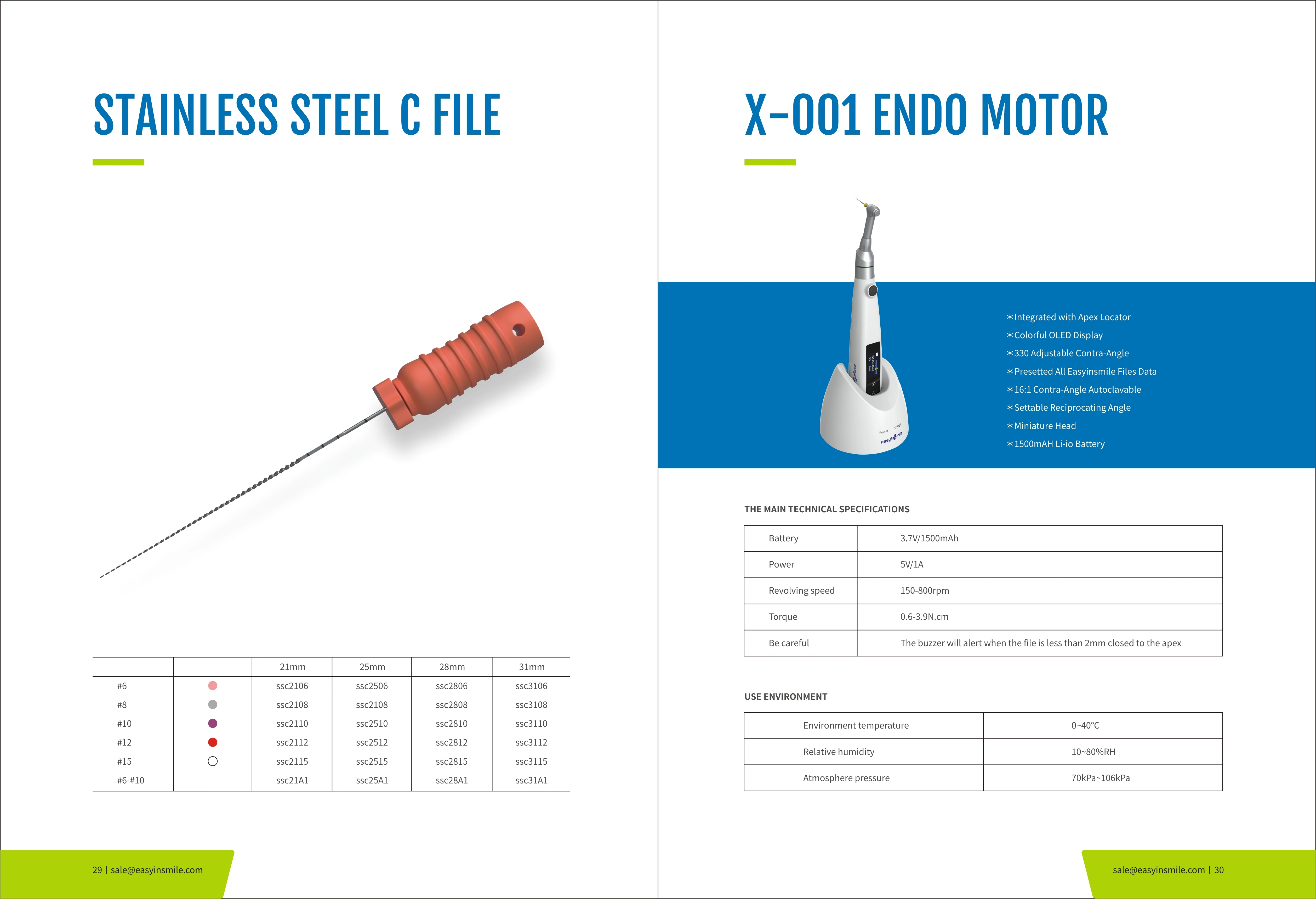 Easyinsmile Dental Hand Use Root Canal Files Dental Reamers Files K ...