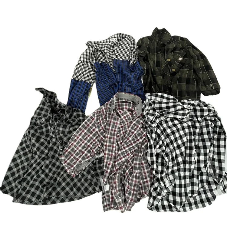 Cheap Bales Of Used Clothes Mixed Thrift Women Flannel Shirts Preloved ...