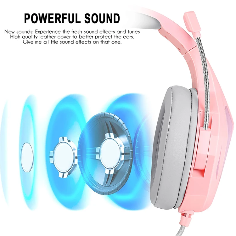 3.5mm Audio Jack Led Light Surround Sound Gaming Headsets J5 Earphones ...