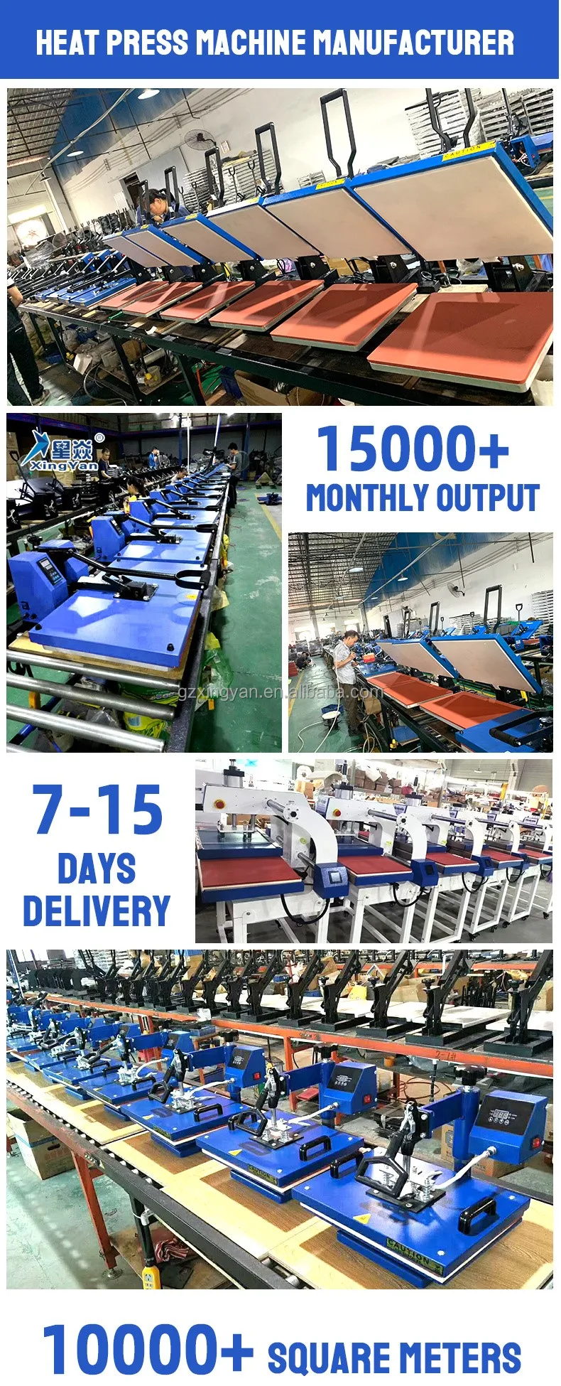 Xingyan Factory High Pressure Heat Press Machine for T-shirts