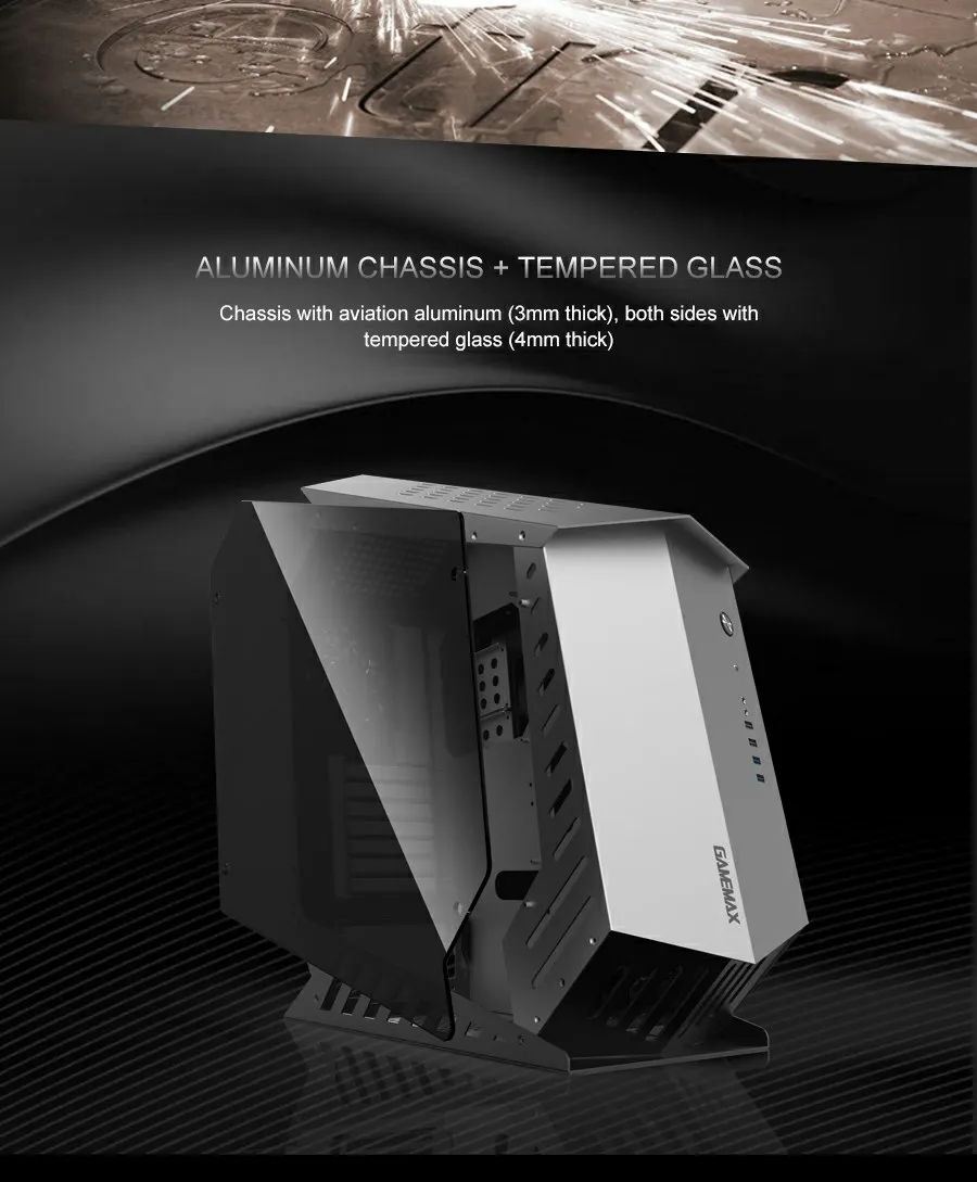 AUTOBOT Full Tower Gaming ATX Computer Chassis - Aluminum