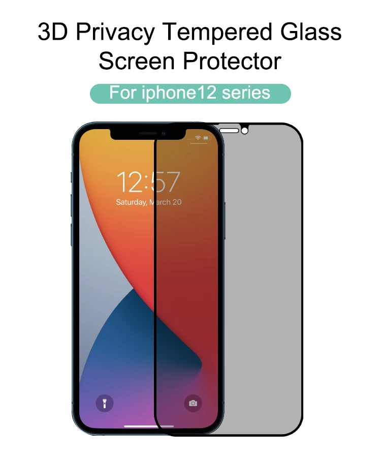 Anti Spy Privacy Hammer Proof Glass Custom Size Mobile Screen Protector ...