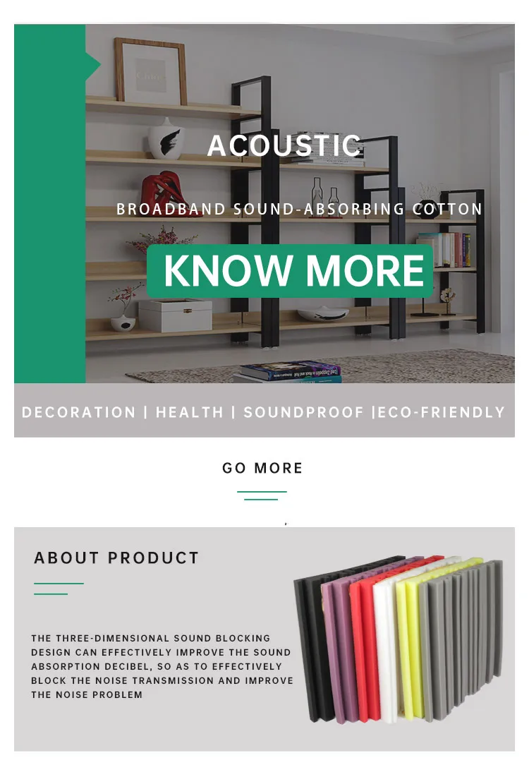 Modern Design Acoustic Panels Self-adhesive 3d Sound Absorbing Foam For ...