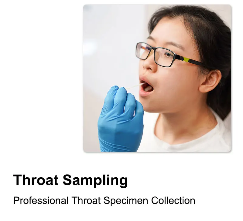 Throat Specimen Collection Flocked Swab Disposable Sampling Swab ...
