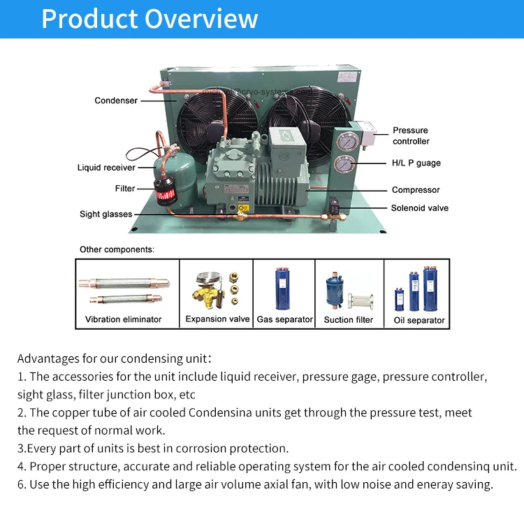 Two Stage/air Cooled Dry Condenser/refrigeration Unit
