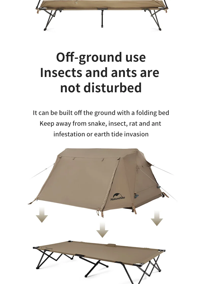 Naturehike Outdoor Camping Sleeping Cot Tent - Four-season