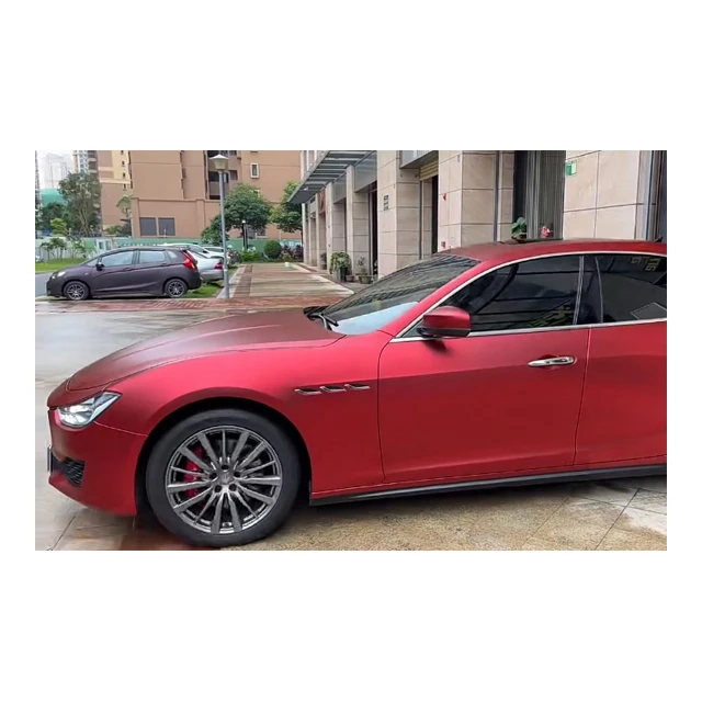 Matte Red Car Wrap