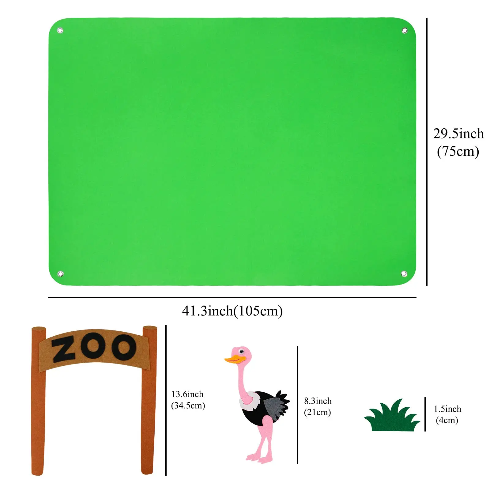 Zoo Animals Felt Board Story Set For Toddlers Felt Jungle Animals Toys ...