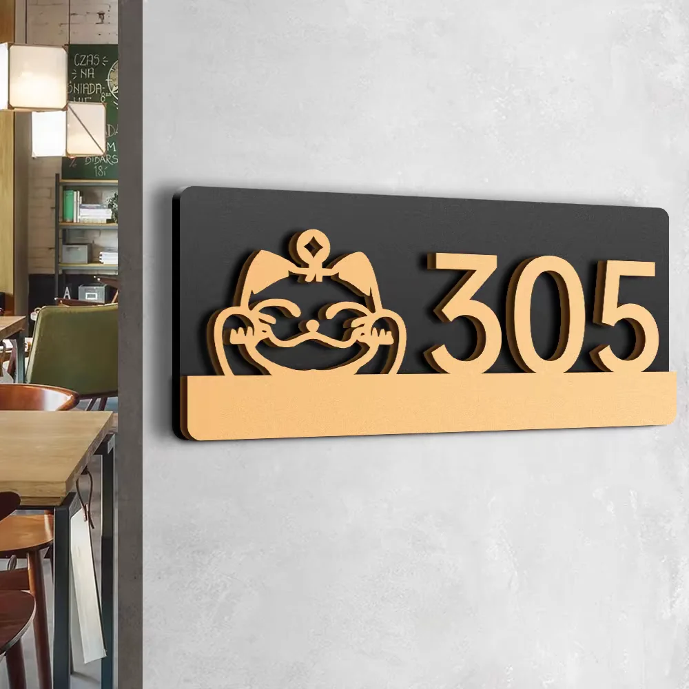 Creative Custom Acrylic Door Plates for Hotels, Dormitories & Luxury ...