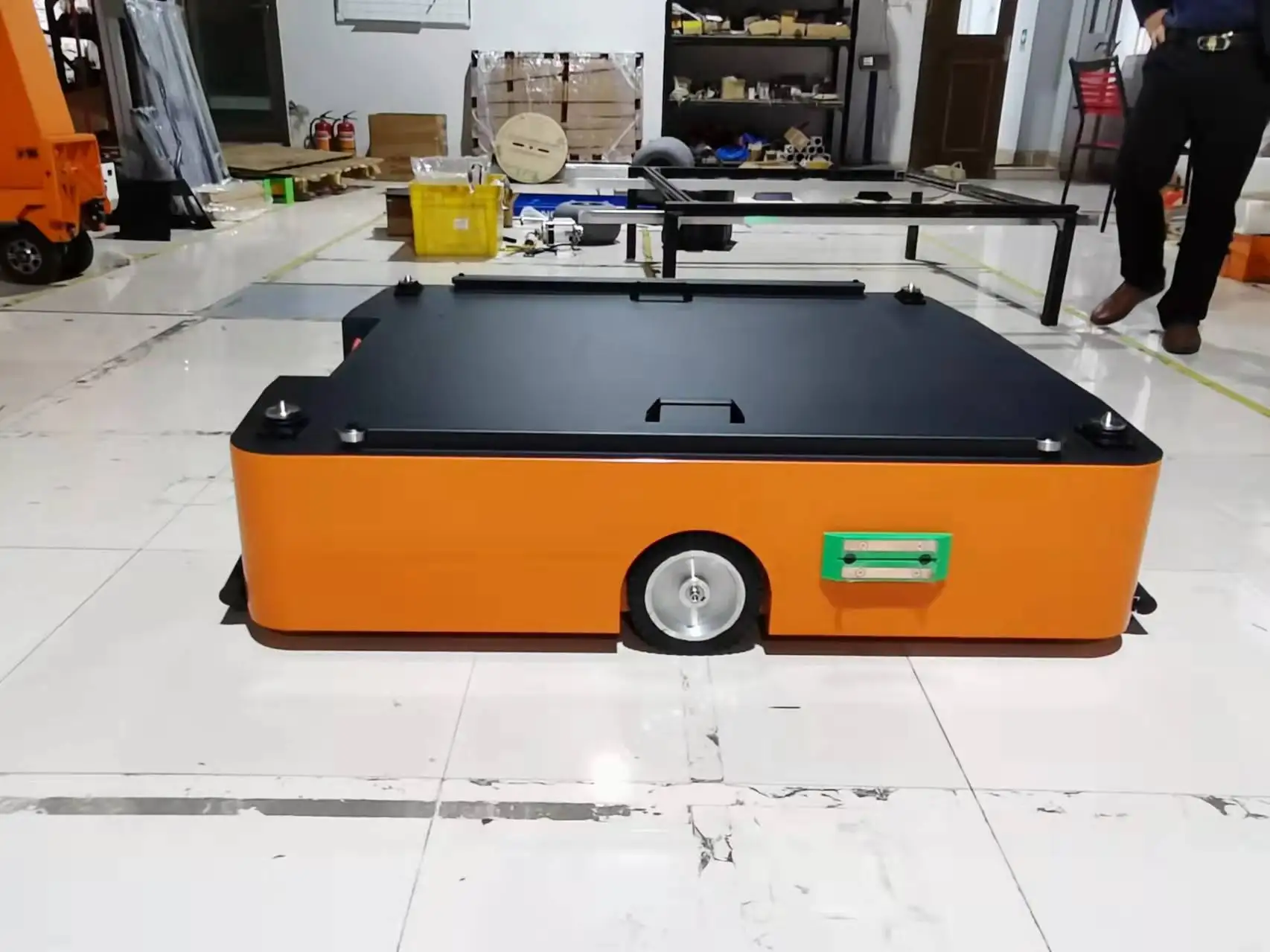 Intelligent QR Code Navigation AGV Robot for Warehouses