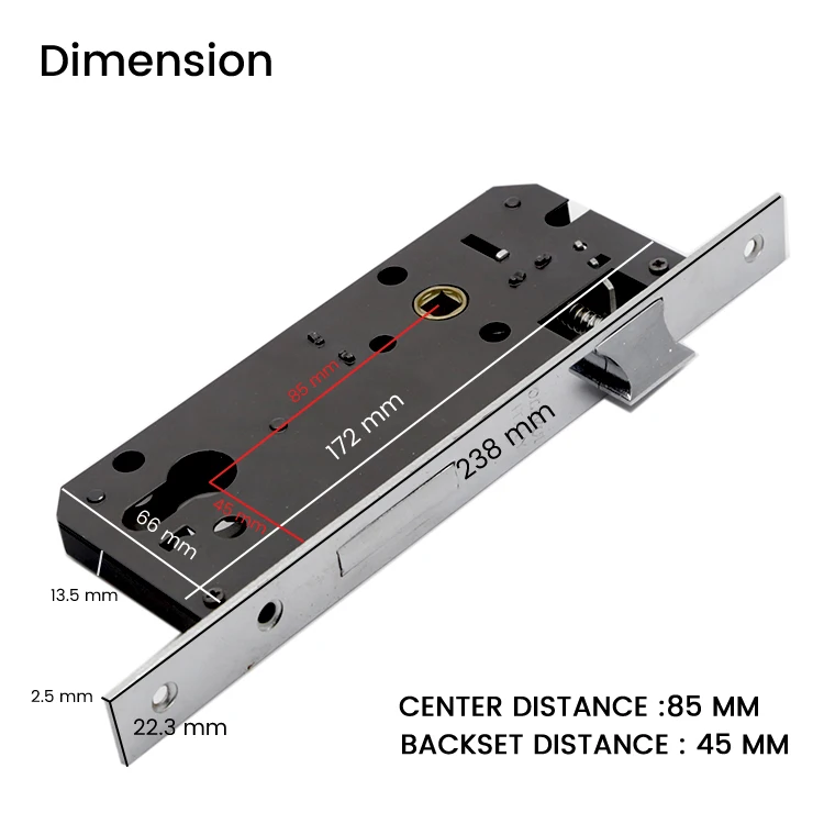 Customized Stainless Steel Door Lock Body - Cuerpo De La Cerradura