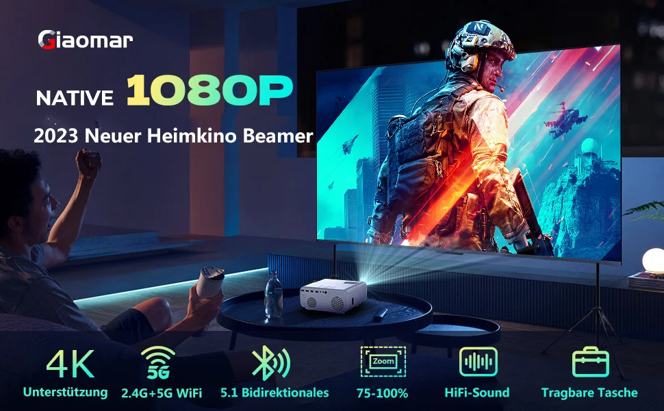 Portable Led Projector Short Throw 3d Home Cinema Projectors With Built ...