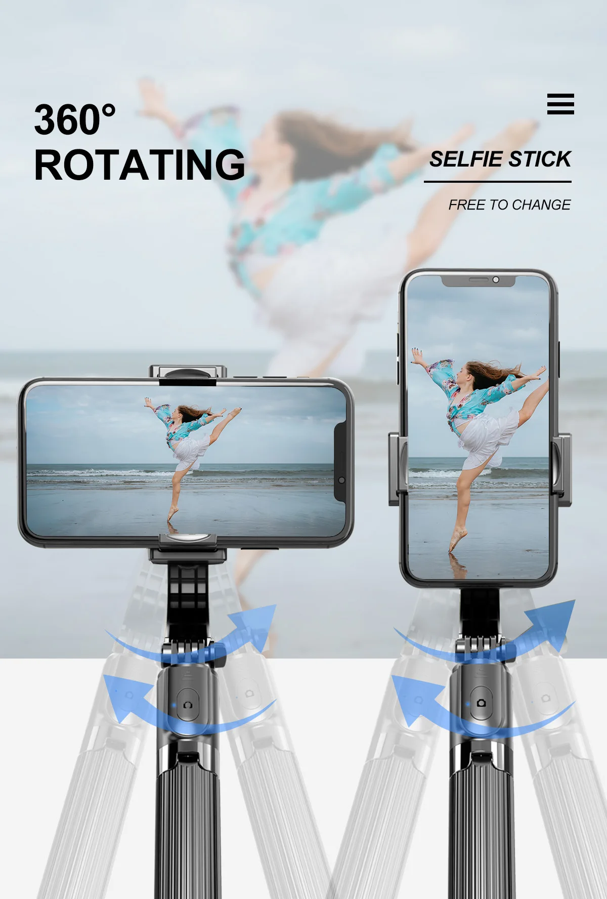 L08 Flexible Single Axis Gimbal Stabilizer for Smartphones
