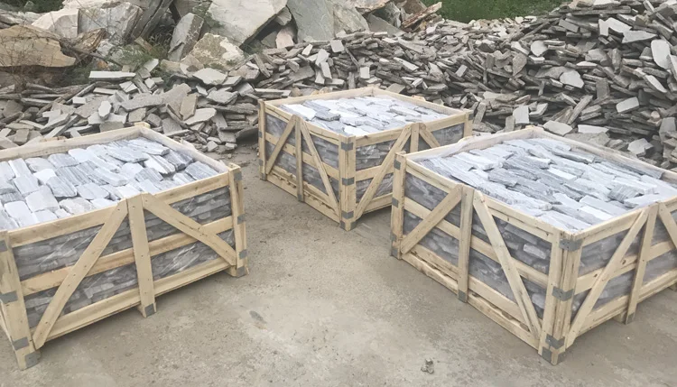 SH STONE Natural Stone Loose Strip Veneer Grey Cloud Quartzite Stone ...