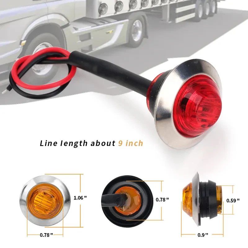LED Indicators 12V 24V for Trucks & Trailers - Bright & Durable