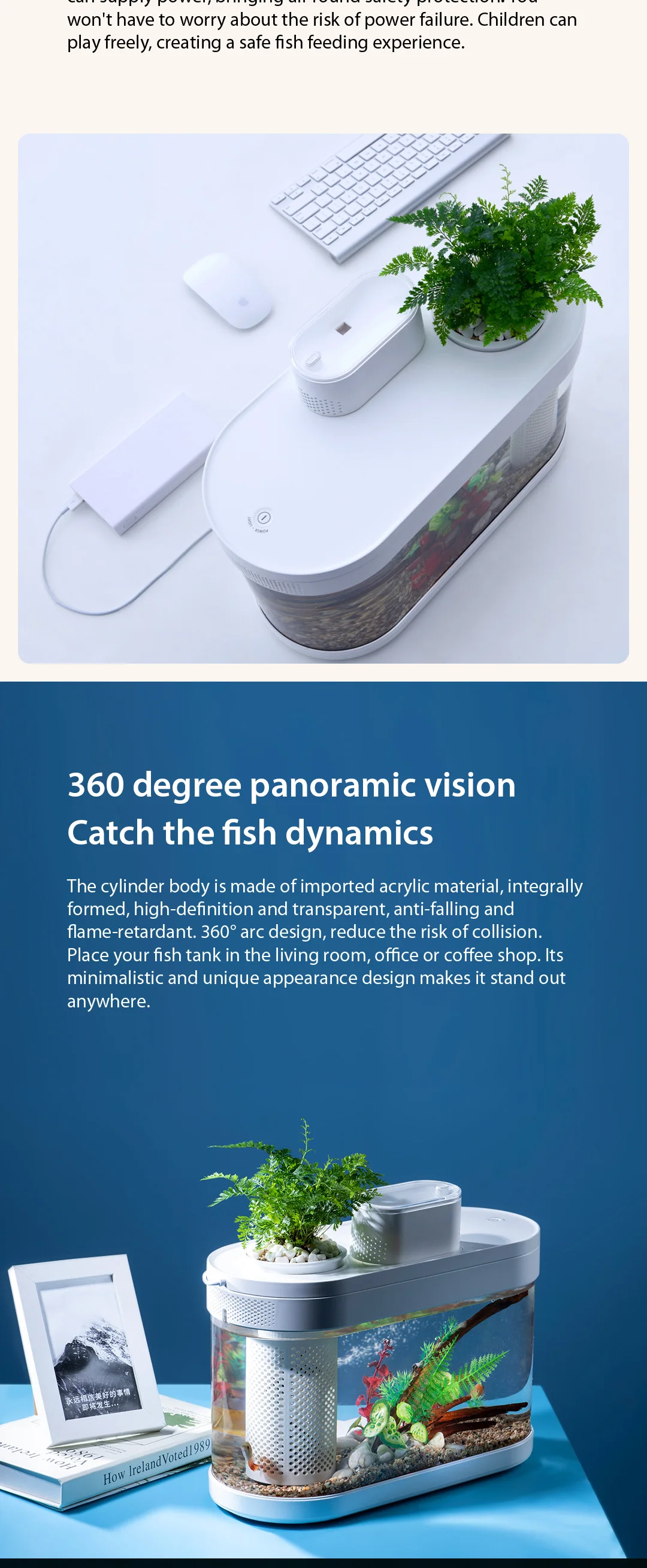 DESGEO Geometry Amphibious Eco Fish Tank Pro with WIFI Box