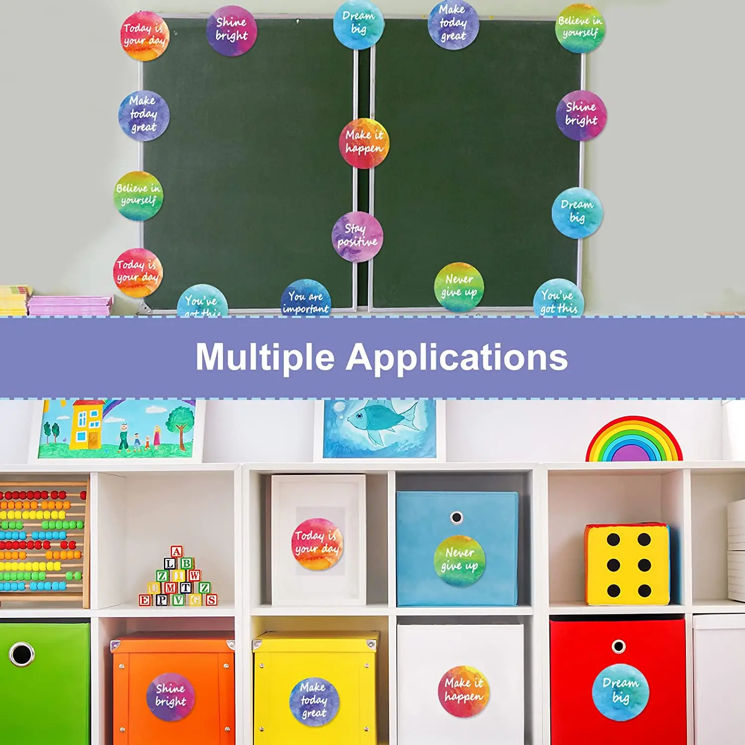 Positive Sayings Accents Watercolor Motivational Classroom Cutouts ...