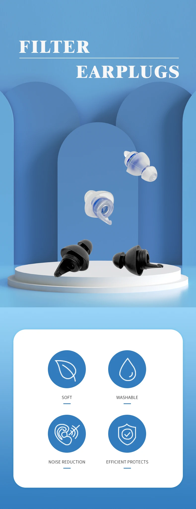 Quiet Ear Plugs - 25-28db Noise Cancelling Hearing Protection