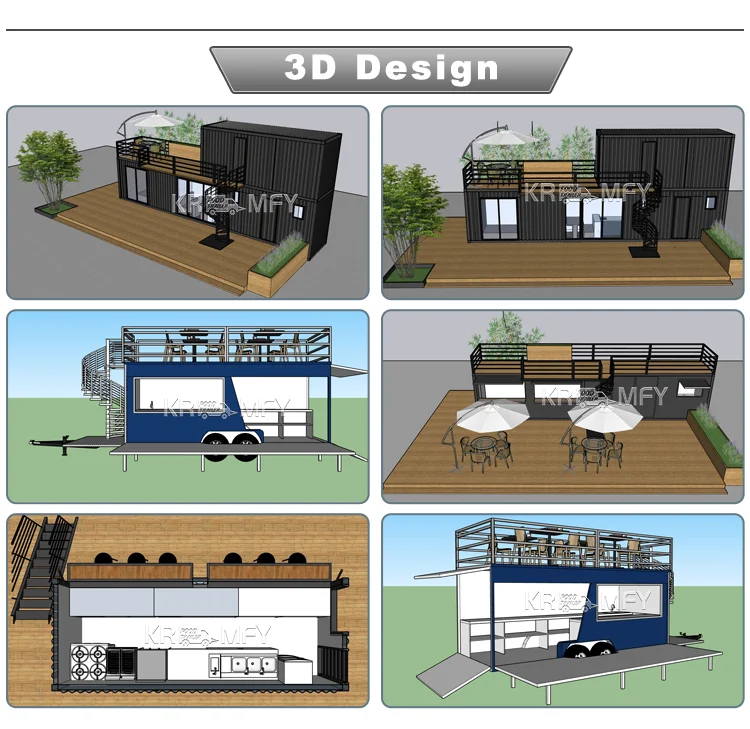 2025 Prefab House Modular 20ft 40ft Shipping Fast Food Container ...