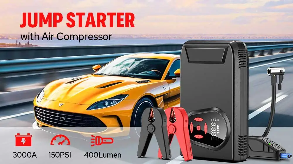 20000mah Portable Mini Jump Starter With 12v Power Bank With Air ...