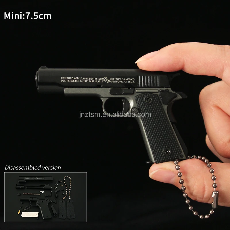 Hot Sale 7.5 cm Metal Toy Gun 1911 Keychains Suit Kids Adults Zinc ...