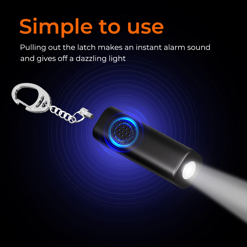 Defence Women Flashlight Self Defense Alarma Personal Panic Button ...