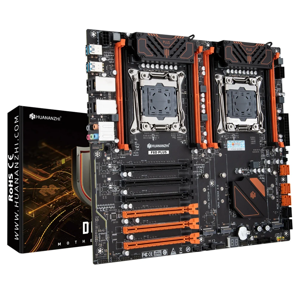 HUANANZHI X99 F8D PLUS LGA 2011-3 XEON X99 Motherboard Dual CPU support ...
