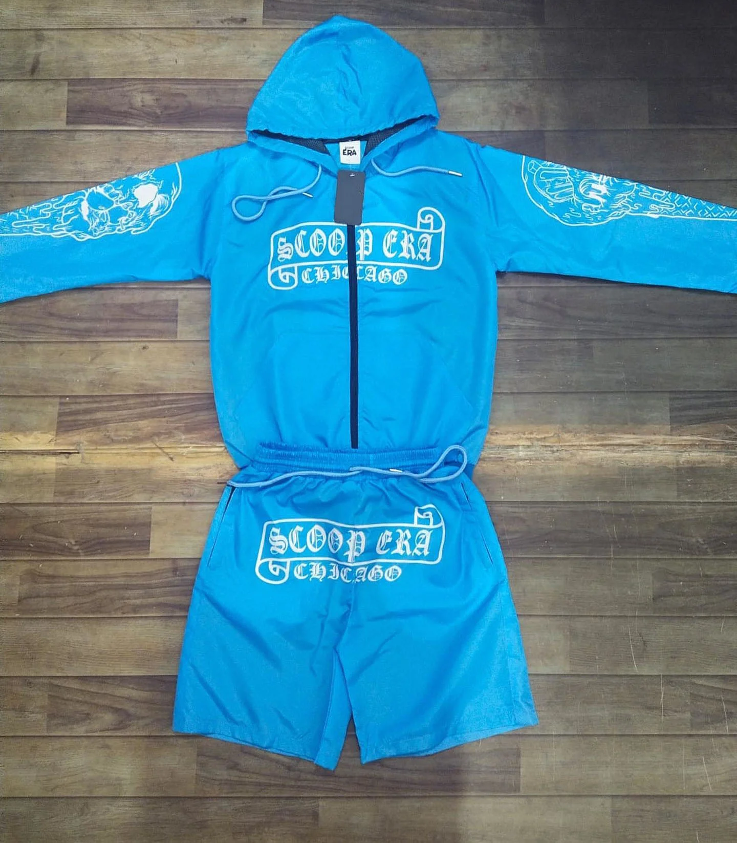 Windbreaker Tracksuit Set - Men's Two Piece Nylon Jacket