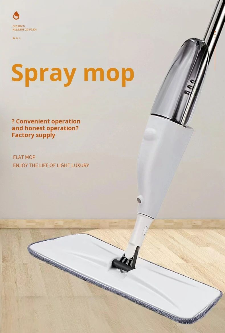 Indoor and Outdoor Flat Spray Mop - Durable Floor Cleaning