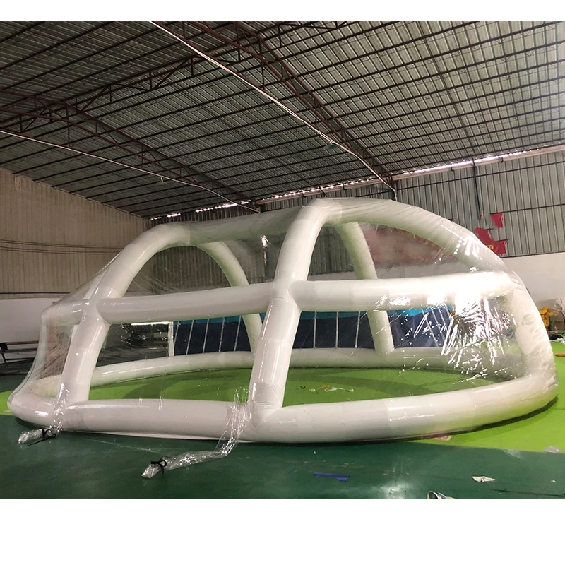 Clear Pvc Transparent Inflatable Pool Dome / Waterproof Swimming Pool ...