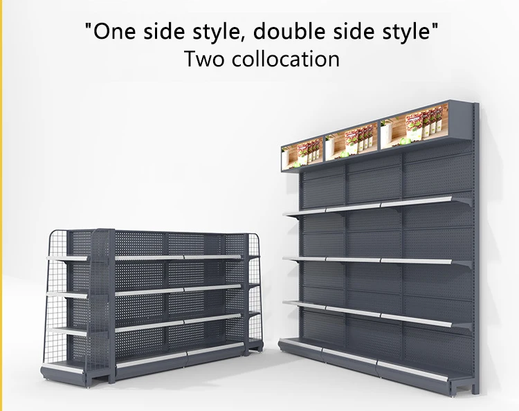 Convenience Store Supermarket Shelves Display Rack All Iron Multi-layer ...