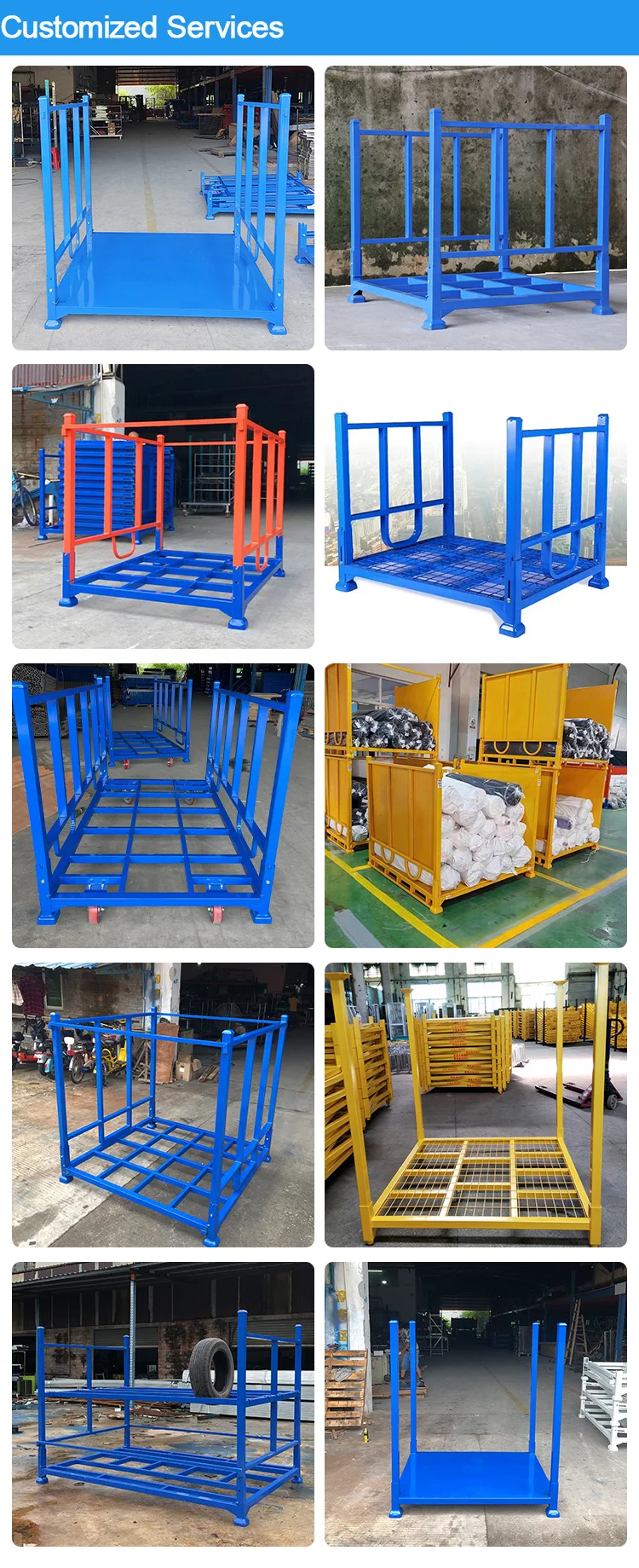 4 Tier Heavy Duty Pallet Stack Tyre Racking Adjustable Powder Coated ...