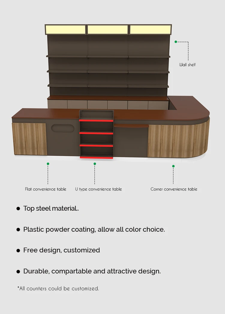 Supermarket Used Cash Desk with Conveyor Belt - Reliable Checkout ...